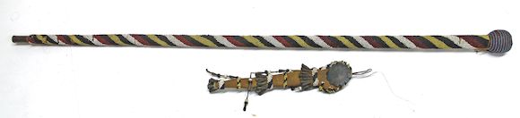 Bonhams : An Apache beaded cane and awl case