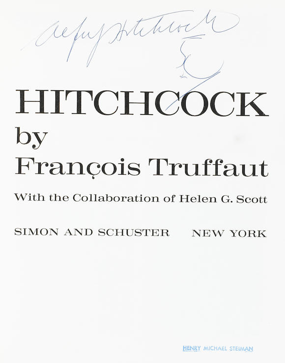 Bonhams A Copy Of Hitchcock By Truffaut Signed With A Sketch By