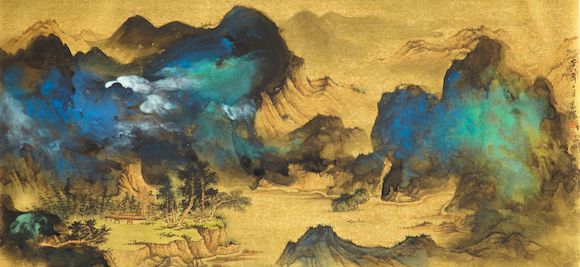 Bonhams : Sun Jiarui (1918-2000) Blue-green Landscape
