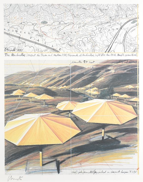 Bonhams : Christo (born 1935); The Umbrellas (Project for Japan and ...
