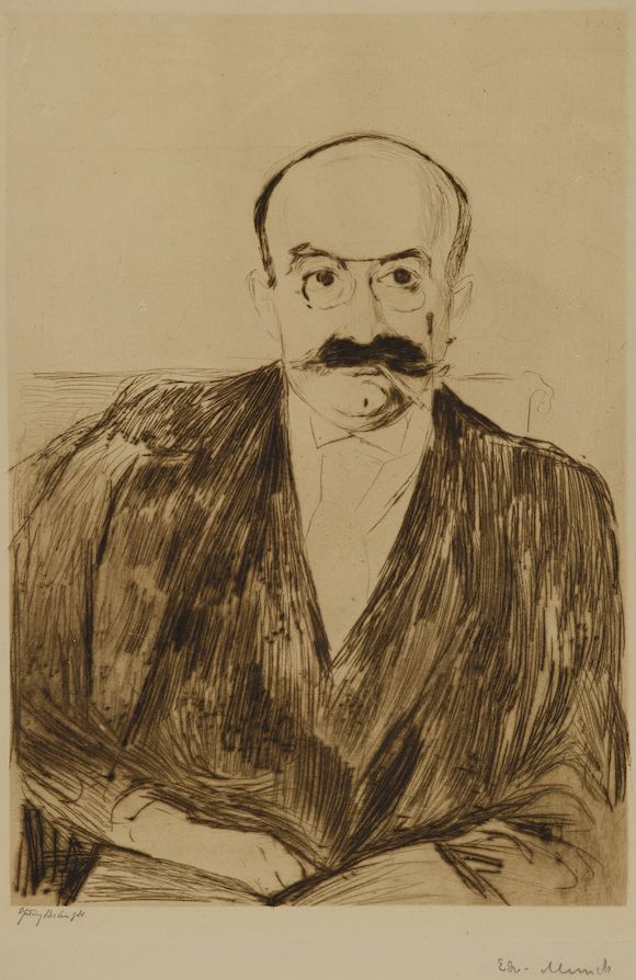 Bonhams : Edvard Munch (1863-1944); Portrait of Dr. Max Asch;