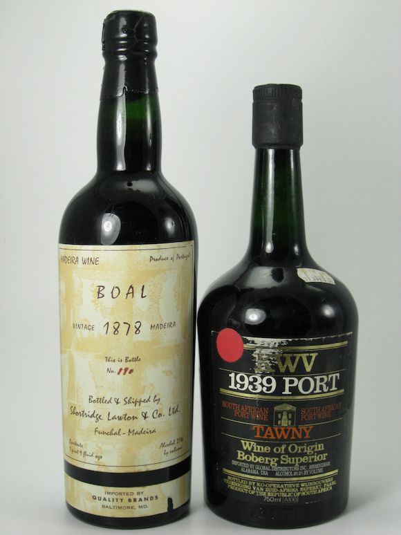 Bonhams : Shortridge Lawton Boal Madeira 1878 (1) KWV Superior Tawny ...