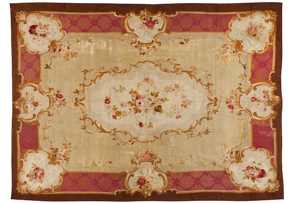 Bonhams : A Napoleon III Aubusson carpet circa 1860