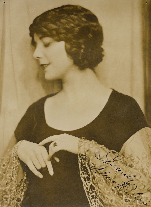 Bonhams : A signed photograph of Alma Rubens