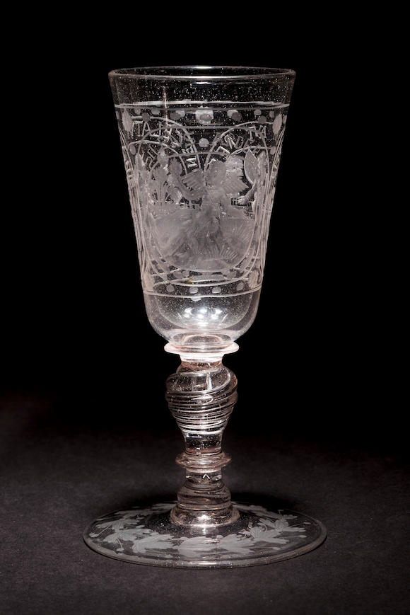 Bonhams A Bohemian Engraved Glass Drinks Vessel Circa 1730 50