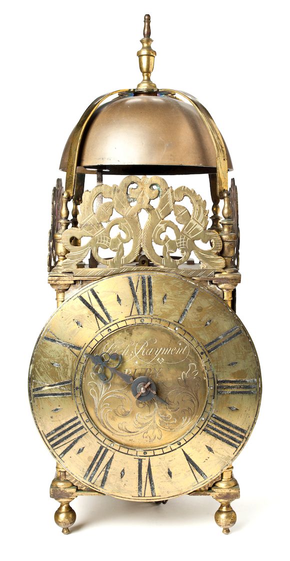 Bonhams : A George II brass lantern clock Signed Rich. Rayment, Bury ...