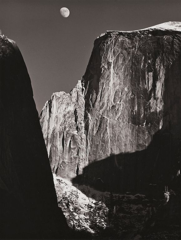 Bonhams : Ansel Adams (1902-1984); Yosemite Falls; Moon and Half Dome; (2)