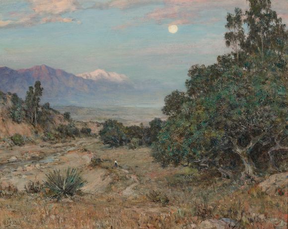 Bonhams : Howard Russell Butler (American, 1856-1934) Early moon rise ...