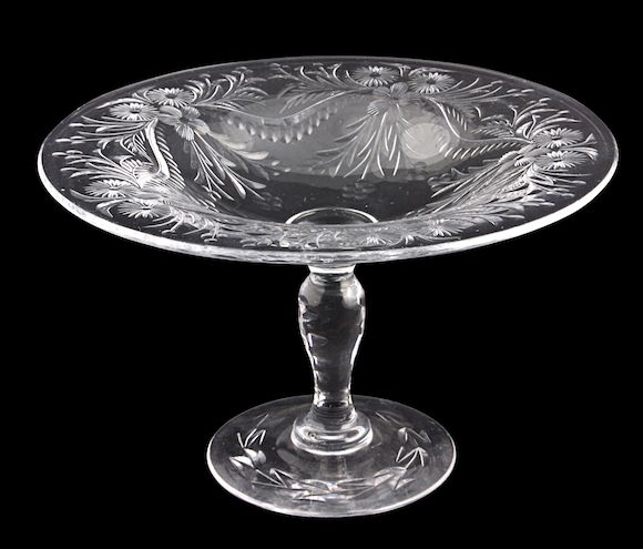 Bonhams : A pair of American Pairpoint engraved colorless glass ...