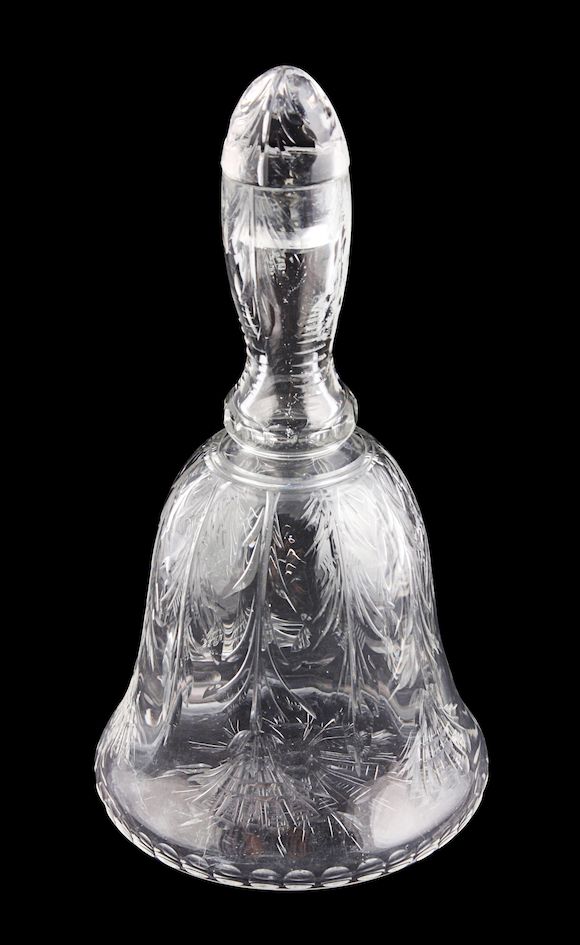 Bonhams : An unusual English bell-form engraved glass decanter with ...