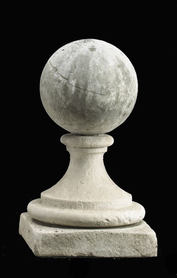 Bonhams : An English Baroque style Portland stone finial