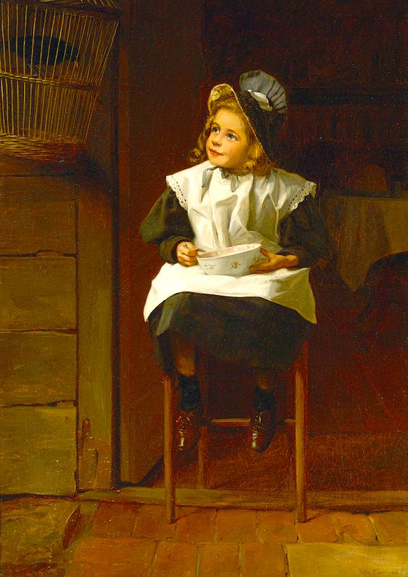 Bonhams : John Burr, RBA ROI ARWS (Scottish, 1831-1893) Breakfast time ...