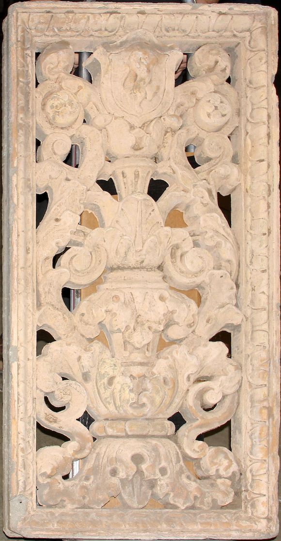 Bonhams : A Baroque style cast stone architectural panel late 19th/20th ...