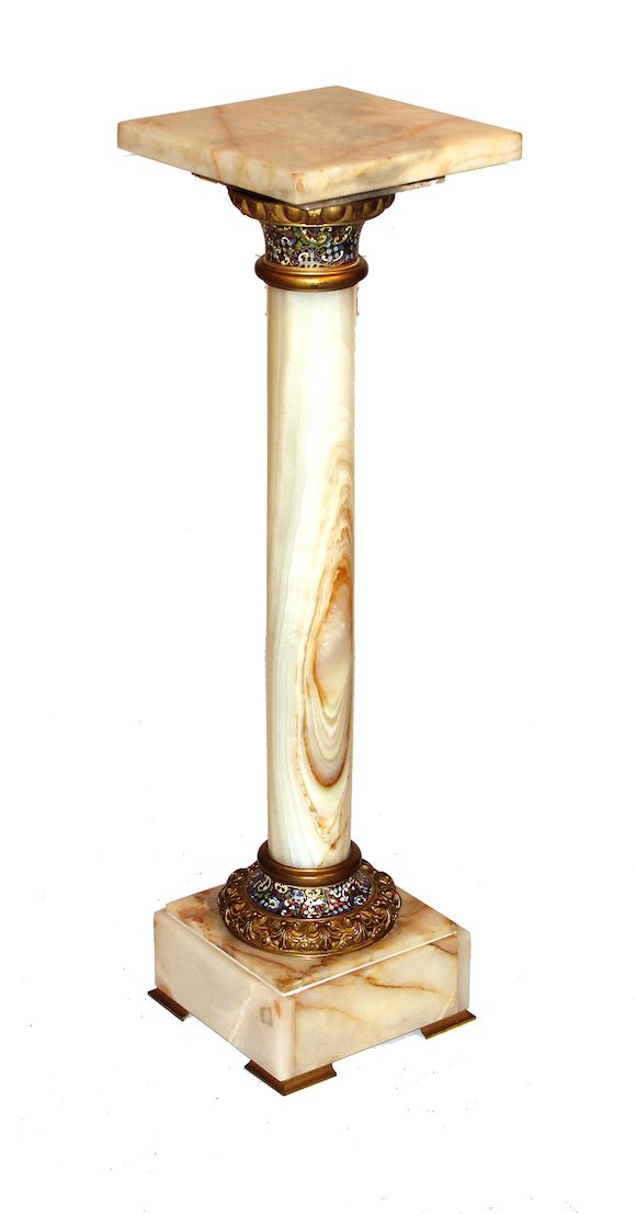Bonhams : A Neoclassical style cloisonné banded marble pedestal