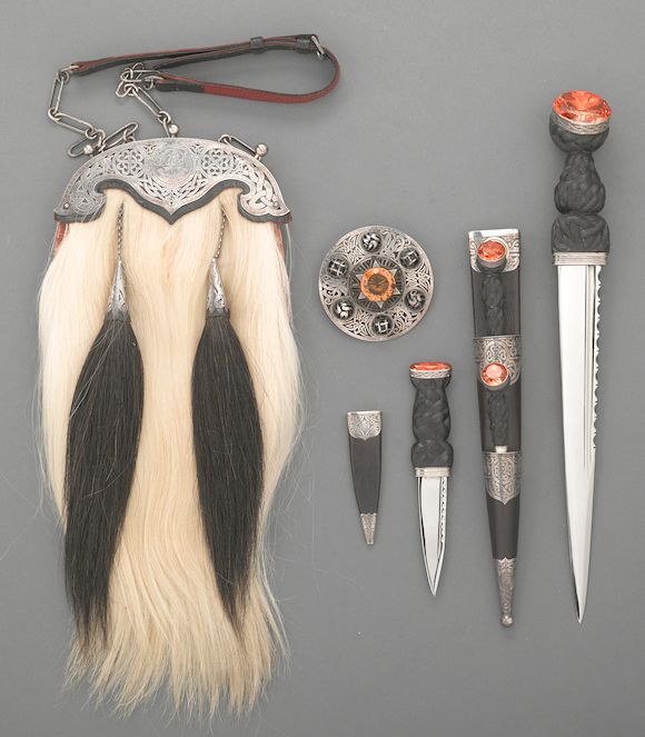 Bonhams : A fine Victorian set of silver-mounted Scottish regalia by ...