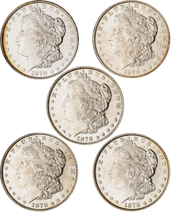 Bonhams : 1878 Morgan Dollar Type Set