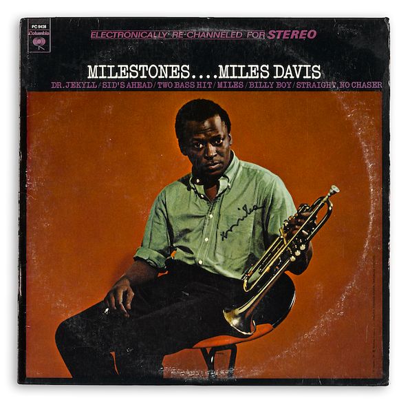 Bonhams : A Miles Davis signed record sleeve