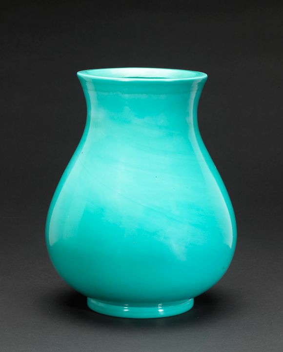 Bonhams : A large Peking glass vase Qianlong mark