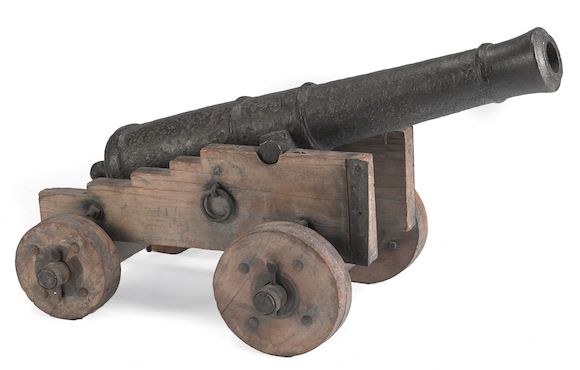 Bonhams : An iron three pounder gun with attribution to the Siege of ...