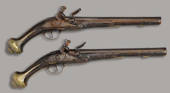 Bonhams : A brace of Mediterranean flintlock pistols -Select US Arms Type-