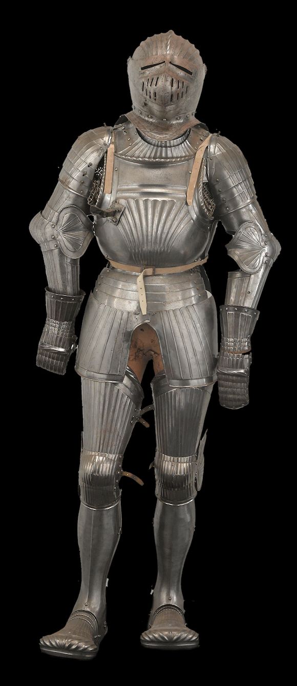 Bonhams : A composite full suit of armor in the Maximilian style ...