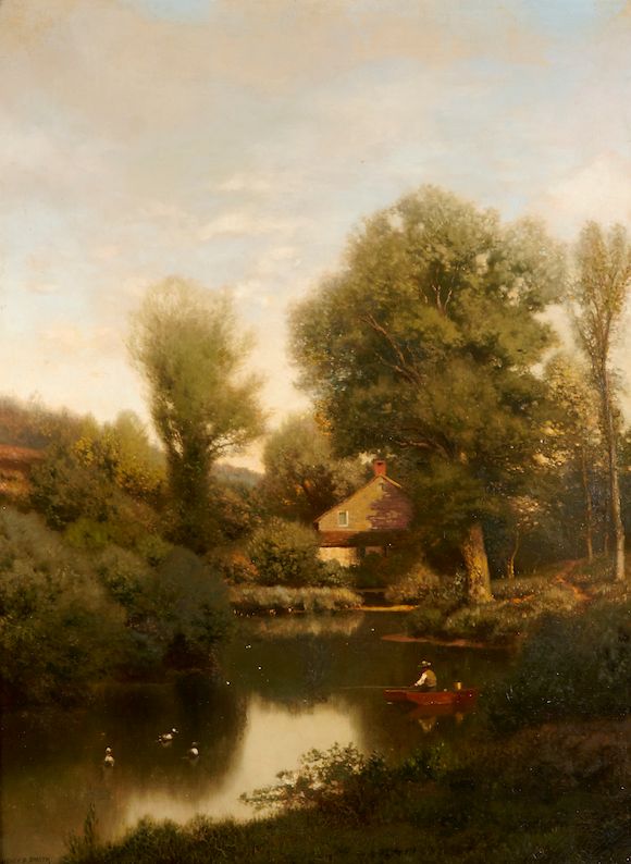 Bonhams : Henry Pember Smith (American, 1854-1907) Late Afternoon on a ...