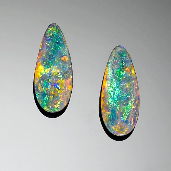 Bonhams : Pair of Fine Boulder Opals