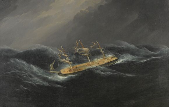 Bonhams : Chinese School, 19th century An American Clipper Ship in a ...