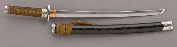 Bonhams : A rare 19th century silver mounted miniature Japanese sword ...