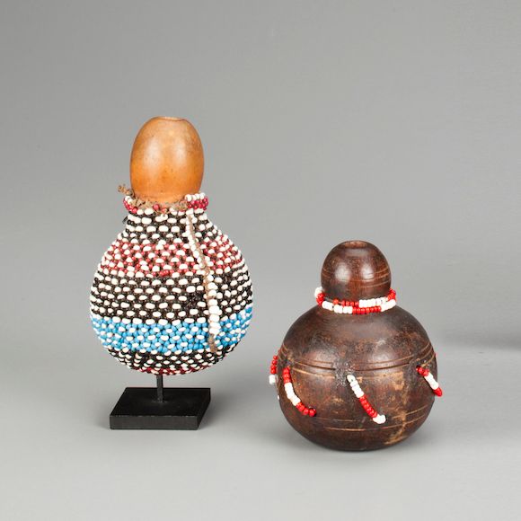 Bonhams : Two Zulu Snuff Bottles, South Africa