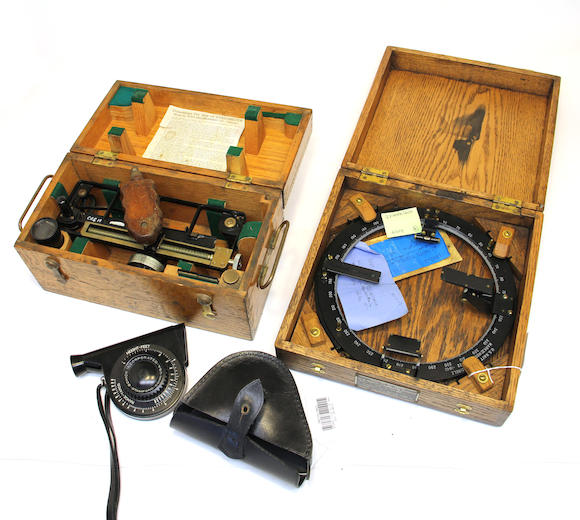 Bonhams A Sextant Sextant Collimator Azimuth Circle And Two Stadimeters