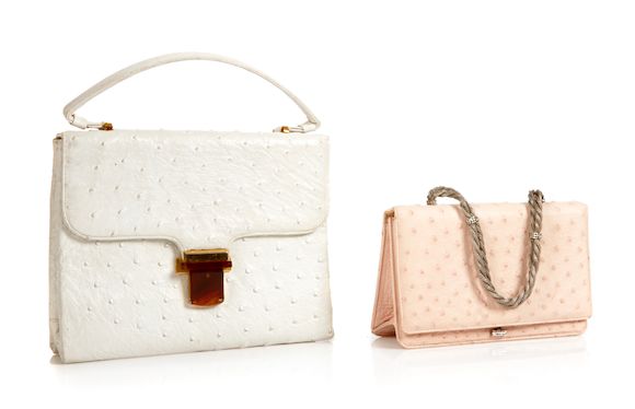 Bonhams : Two ostrich handbags