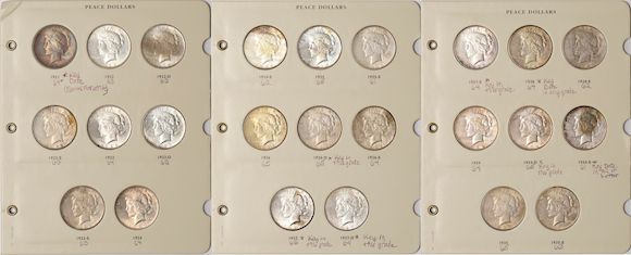 Bonhams : Peace Dollar Set, 1921-1935