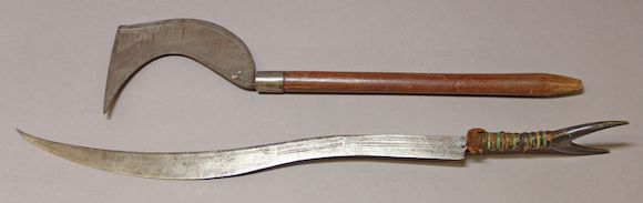 Bonhams : A lot of two eastern edged weapons -Select US Arms Type-