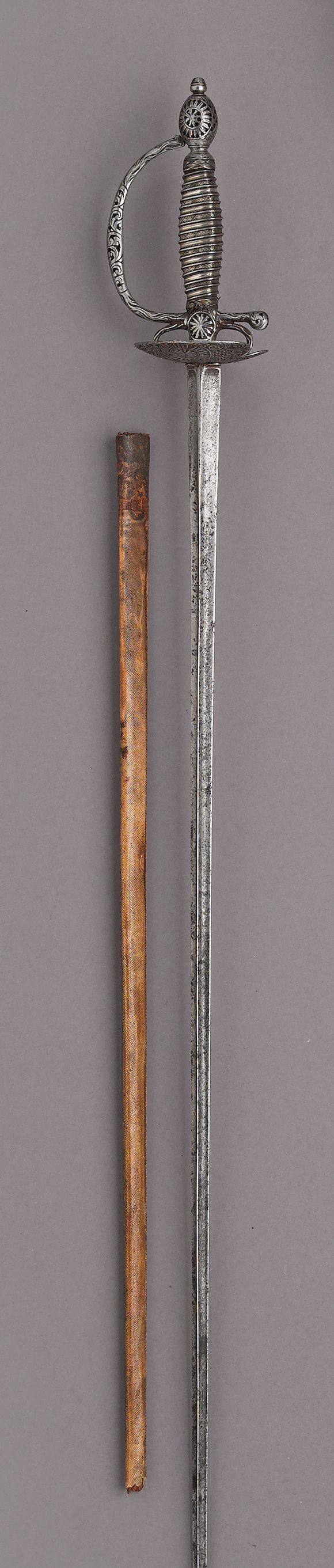 Bonhams : A steel-hilted small sword with scabbard -Select US Arms Type-