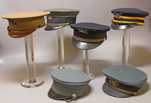 Bonhams : A lot of six U.S. military hats -Select US Arms Type-
