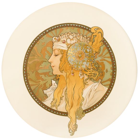 Bonhams : Alphonse Mucha (Czechoslovakian, 1860-1939) Têtes Byzantines ...