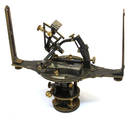 Bonhams : An alidade surveying instrument in case manufactured by W. & L. E. Gurley, Troy, New York