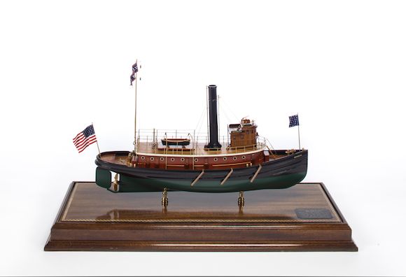 Bonhams : A model of the New York Harbor tugboat Brooklyn 20th century ...