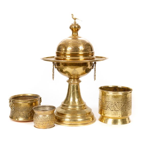 Bonhams : A Moorish style brass brazier