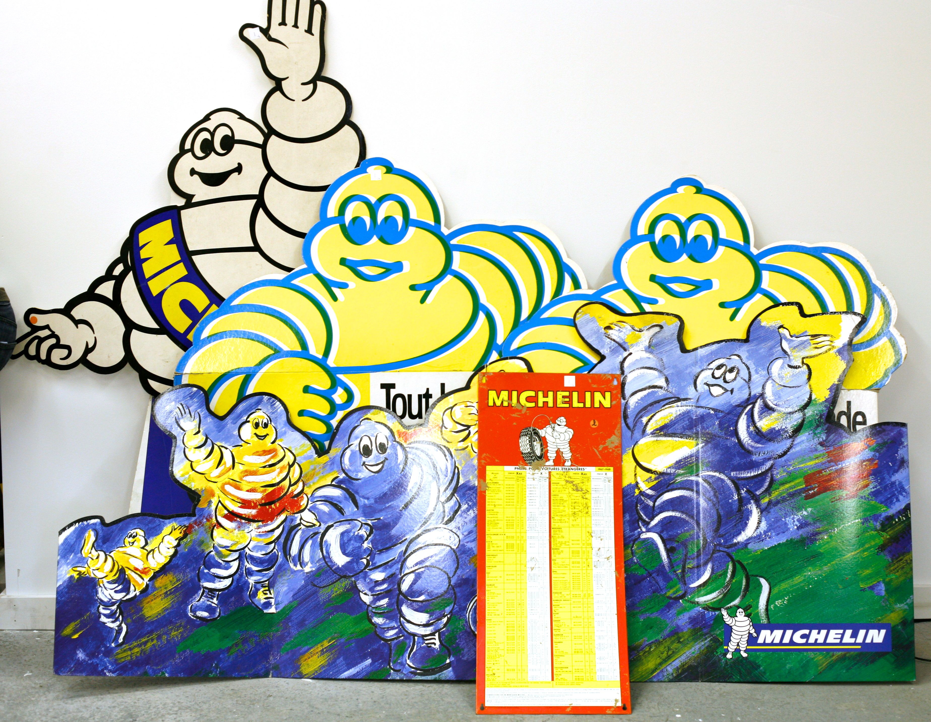 Bonhams Cars : A lot of modern Michelin cardboard standup displays,