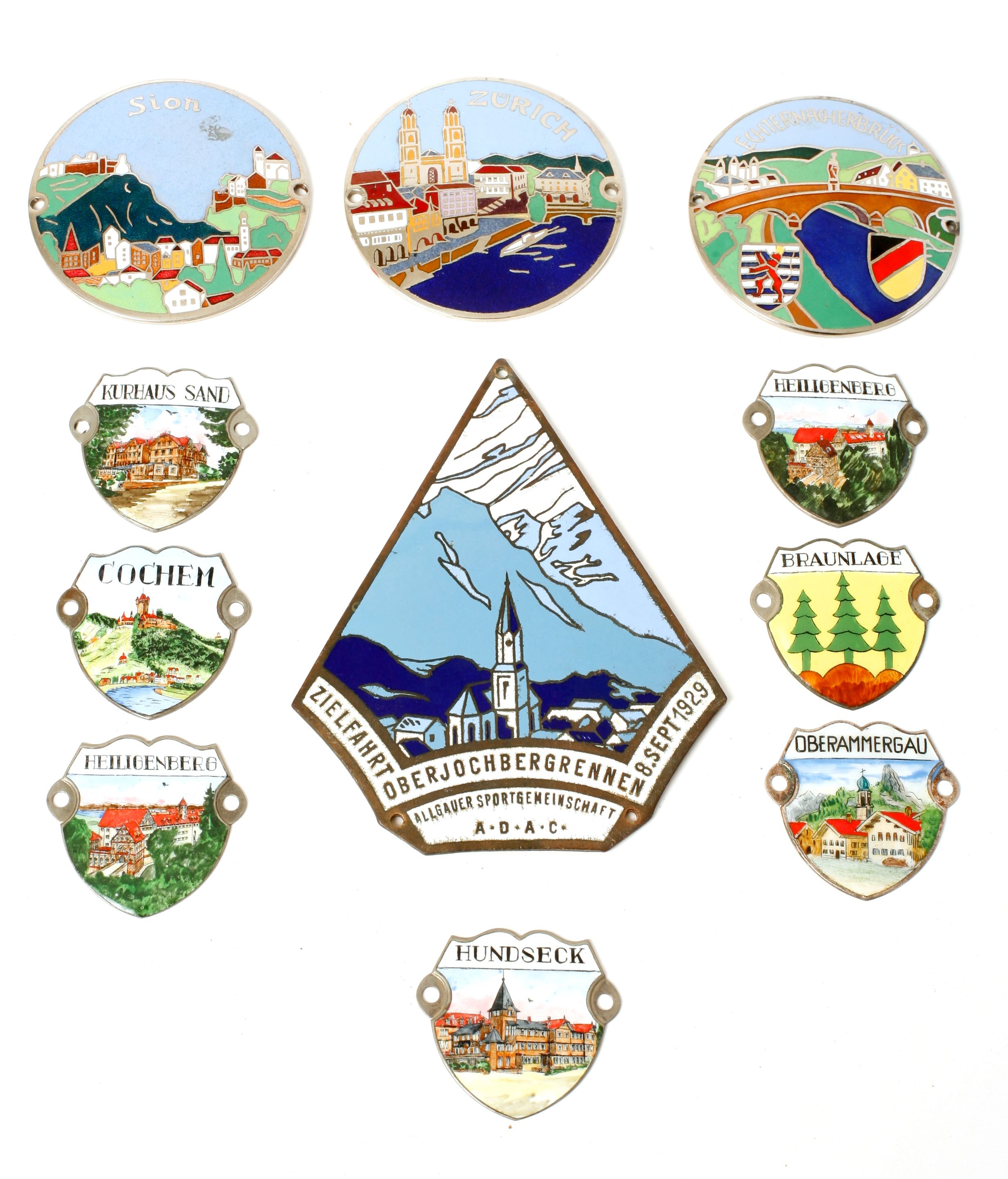 Bonhams Cars : A collection of German and Swiss tourist badges,