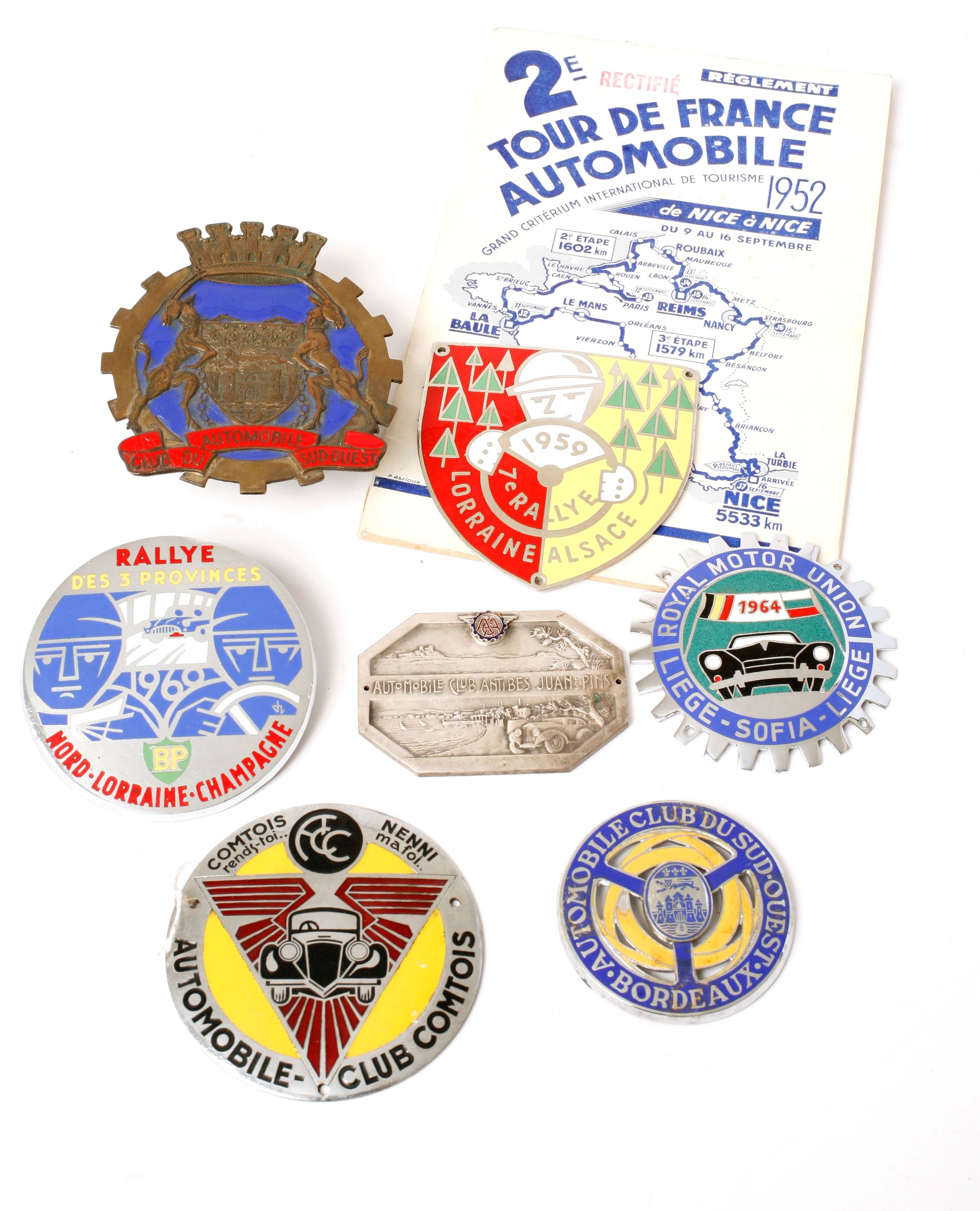Bonhams Cars : A collection of seven French badges,