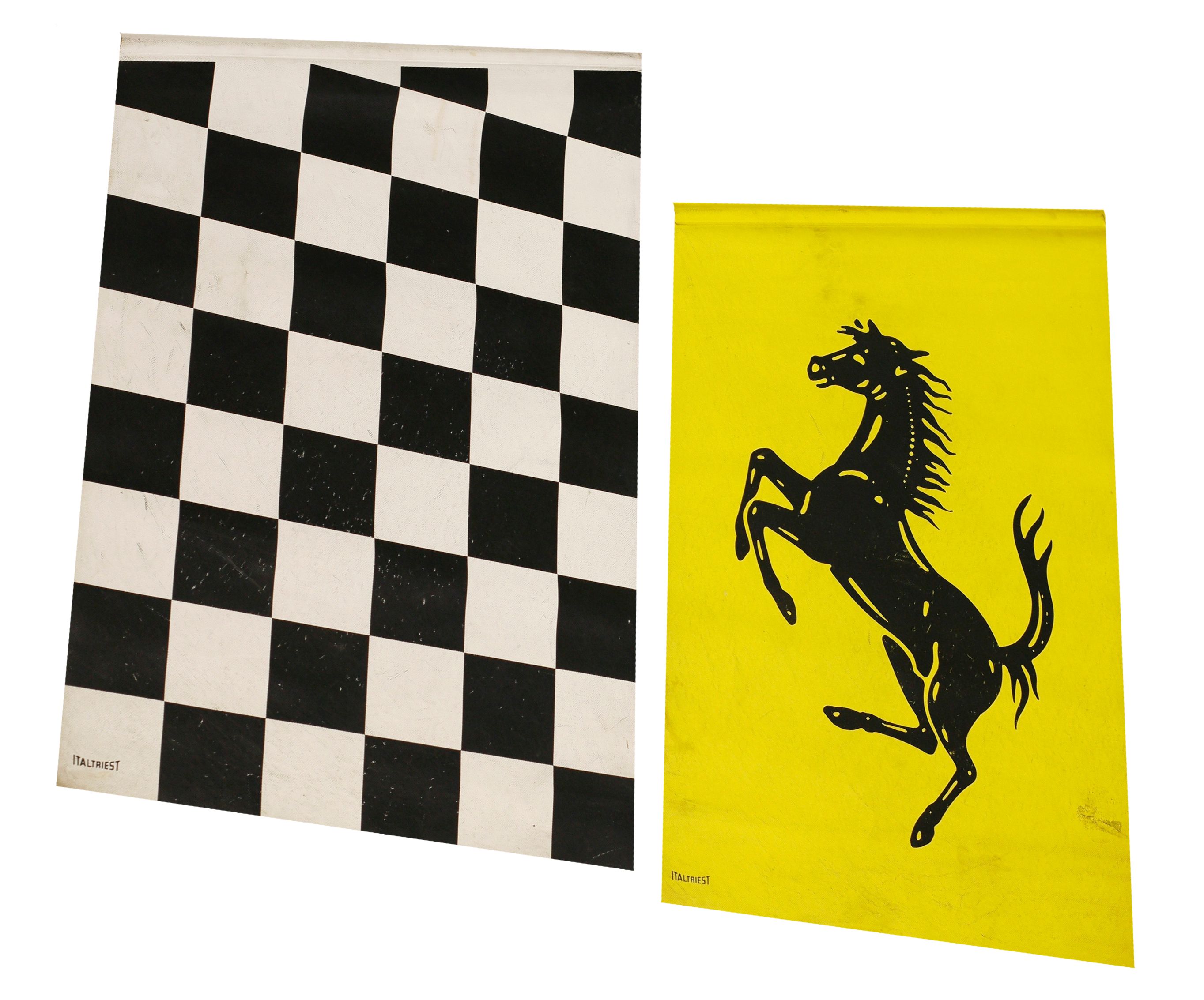 Bonhams Cars : A vinyl Ferrari hanging banner,