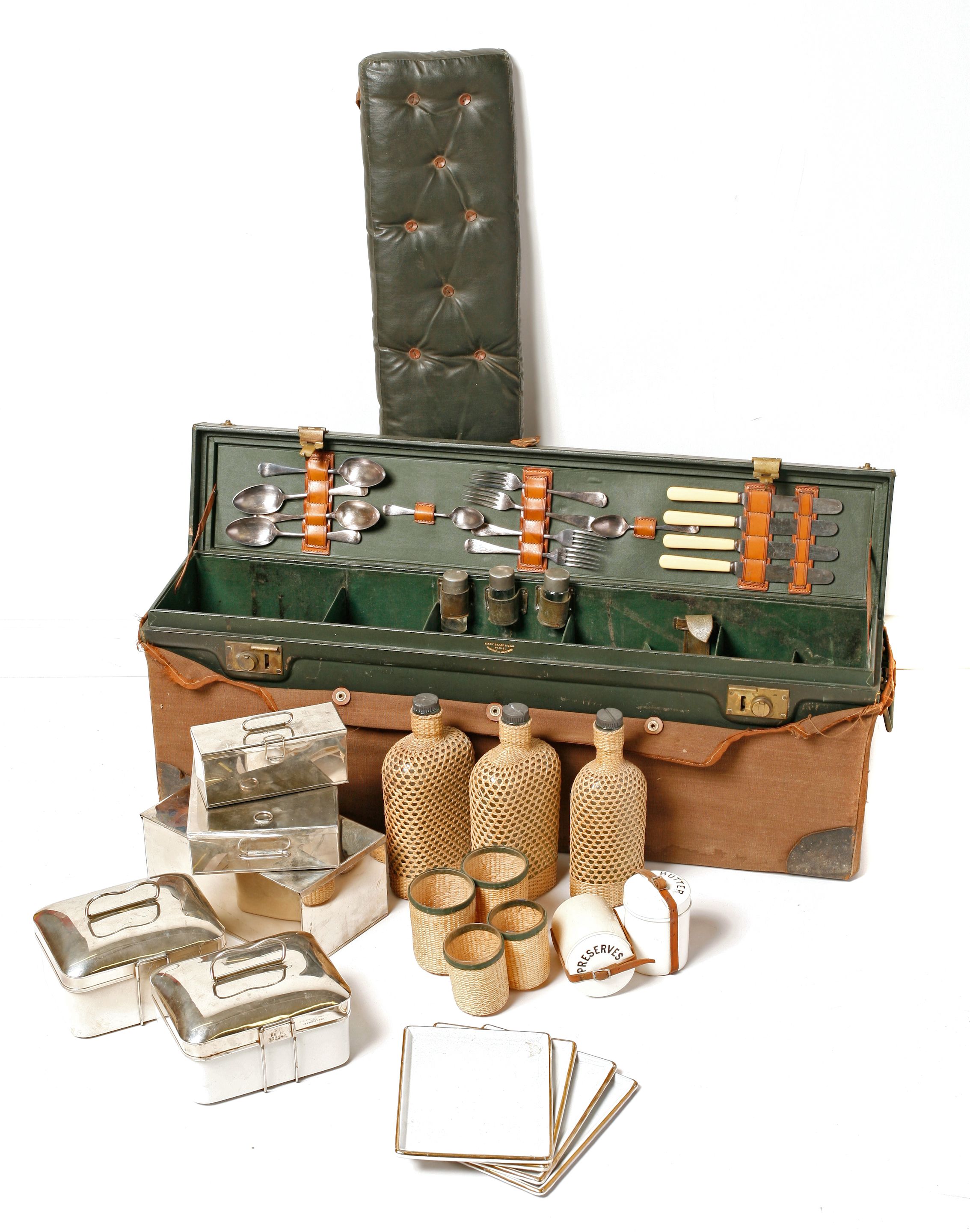 Bonhams Cars : A four person motoring picnic kit by Kirby Beard and Co ...