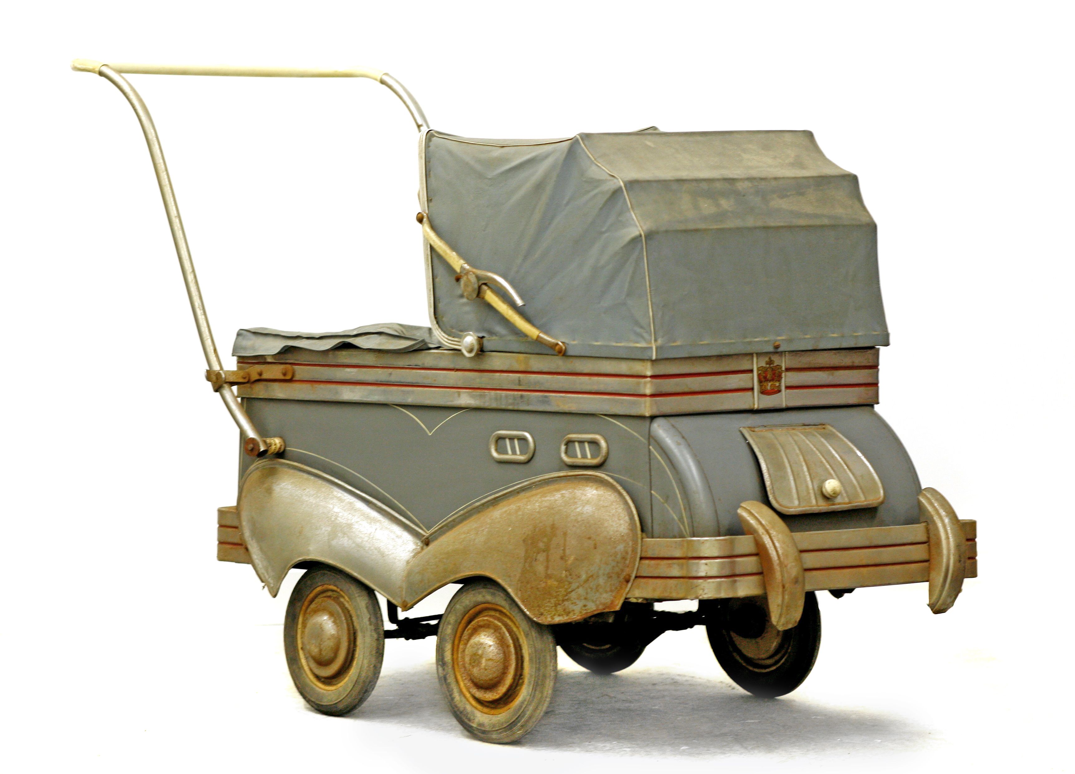 Bonhams Cars : A pre-war baby pram in the shape of a car, c.1930s,