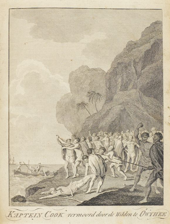 Bonhams : COOK, JAMES. 1728-1779. KING, JAMES. Reis naar den Stillen ...