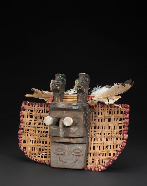 Bonhams : A Salish Sxwaixwe mask
