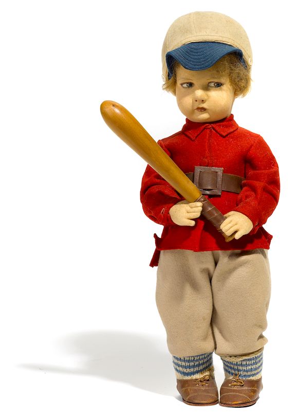 Bonhams : A Lenci felt doll of a baseball player