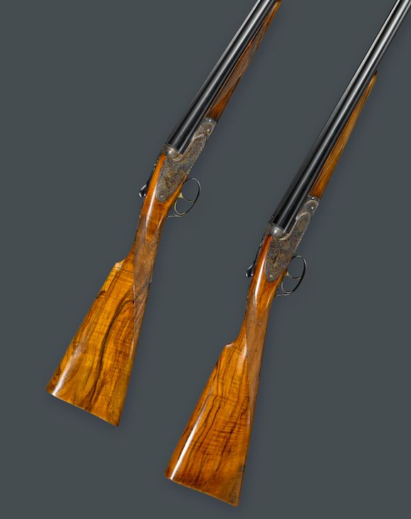 Bonhams : A pair of fine 12 gauge sideplated ejector guns by Fabio ...